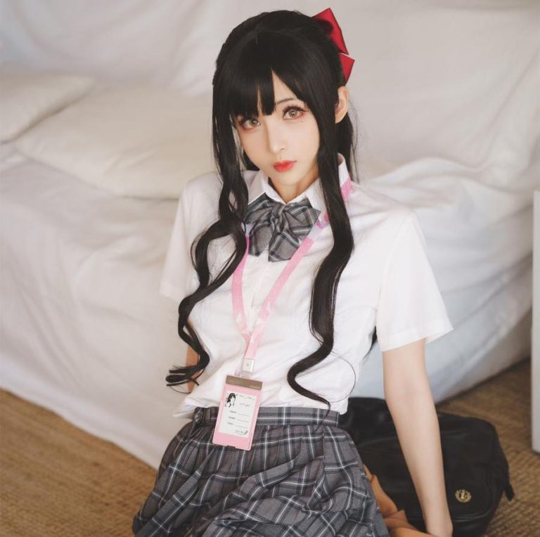 水墨山水中的一抹独特的美，rioko凉凉子cos雪女更新啦 - 斑枝妖